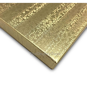 10 Pack Gold Foil Cotton Filled Color Paper Jewelry Packaging Box for Necklace, Bracelets, Watches, Jewelry Sets and Retail Display Boxes Sizes 5.25" X 3.75" X 1" Inch