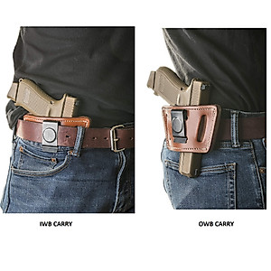 1791 Universal Medium Gun Holster, OWB/IWB CCW Holster, Right & Left Handed - Fits 1911, SIG P938, P238, Glock 19, Glock 43, Ruger LCP, SR22, LCR, Walther, S&W, Browning, Beretta, Keltec