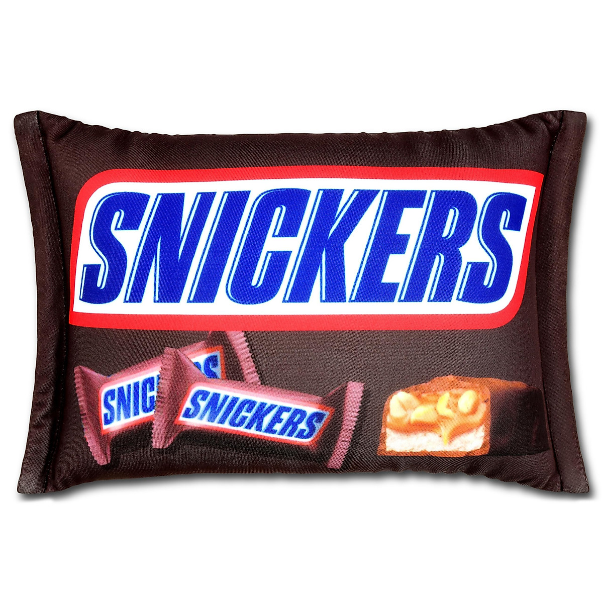 iscream Snickers Package Photoreal Print 12" x 7" Microbead Mini Accent Pillow