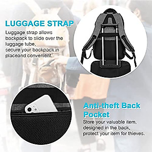 LOVEVOOK Laptop Backpack for Women Men, Classical Laptop Bag with Laptop Compartment for Work Travel, Fashion Daypack, Fit 15.6" Laptop