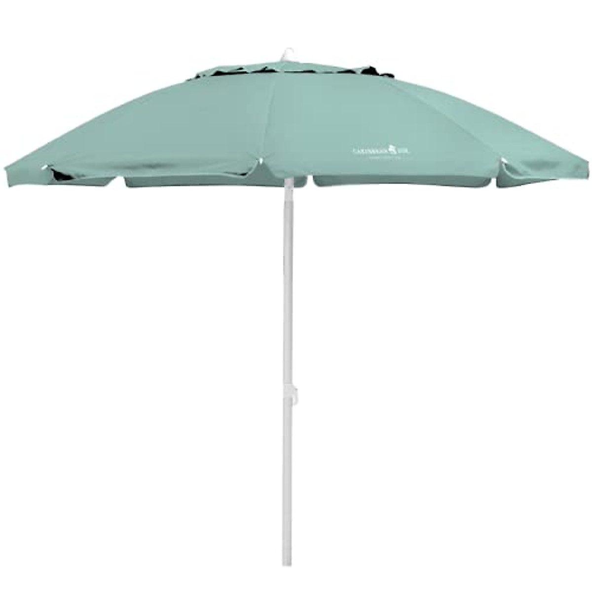 Caribbean Joe Chaby International Portable, Adjustable Tilt Beach Umbrella with UV Protection, Mint, 7 FT