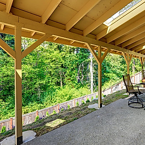 Nrspp 4x4 Concrete Post Anchor 4 Pcs(Inner Dia 3.6"x3.6") U Shape Fence Post Holder Ground Spike Metal Black Powder Coated Post Base