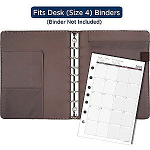 AT-A-GLANCE 2024 Weekly Planner Refill, 5-1/2" x 8-1/2", Desk Size, Loose-Leaf (061-285Y-24)