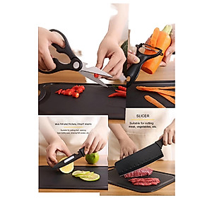 TM MARBLE STAINLESS STEEL 7PIECE KNIFE