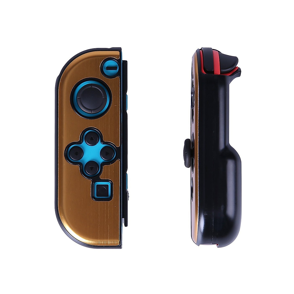 HDE Protective Cover for Nintendo Switch Joy-Con Controller Plastic Protectors Snap On Shell with Comfort Contoured Back (Gold)