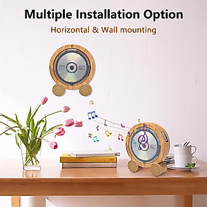 WOKALON Portable CD Player with Headphones, Desktop Bluetooth CD Players for Home with LCD Screen Display Built in HiFi Speakers Support Timed Music ON/Off CD Bluetooth FM USB SD
