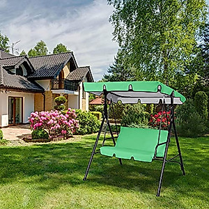 KFJZGZZ Replacement Cover Swing Ceiling Cloth Rain Cover Outdoor Awning Courtyard Patio Lawn & Garden Tree Swing for Adults Couch (0-Green, One Size)