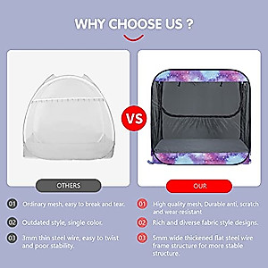 Porayhut Portable Baby Crib Net Safety Mesh Tent,Pop up Infant Mosquito Net, See Through Canopy Netting Cover for Baby&Toddler to Keep Baby from Climbing Out.