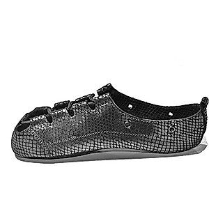 Irish Dance Pumps Soft Shoes - Diamond Stitch Leather Upper, Split Sole, Shock Absorbing Insole - UK Sizes Black