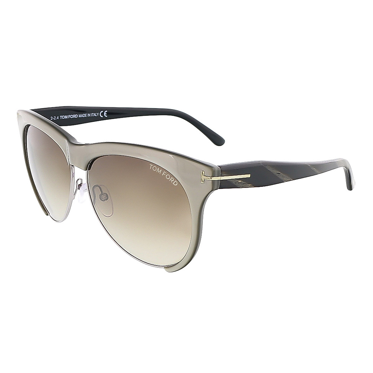 Tom Ford FT0365 38B Bronze Leona Round Sunglasses Lens Category 3 Size 59mm