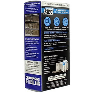 JUST FOR MEN Brush-In Color Gel, Medium-Dark Brown M-40 1 ea (Pack of 2)