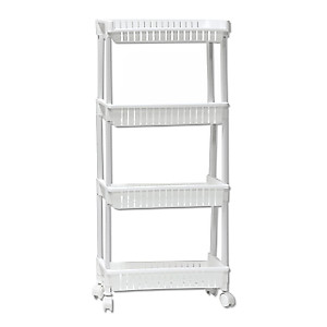 Trademark Innovations Laundry Shelves, 4 Tier, White