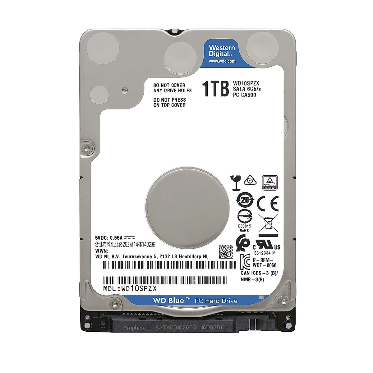 Western Digital 1TB WD Blue Mobile Hard Drive & Digital 1TB WD Blue PC Hard Drive - 7200 RPM Class, SATA 6 Gb/s, 64 MB Cache, 3.5" - WD10EZEX