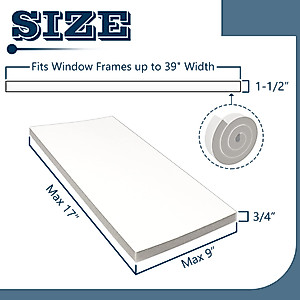 Pearwow AC Insulation Side Foam Panels for Window AC Unit,Indoor Air Conditioner Cover,Air Conditioner Side Panels Kit with Window AC Insulation Top Panel for Winter and Summer