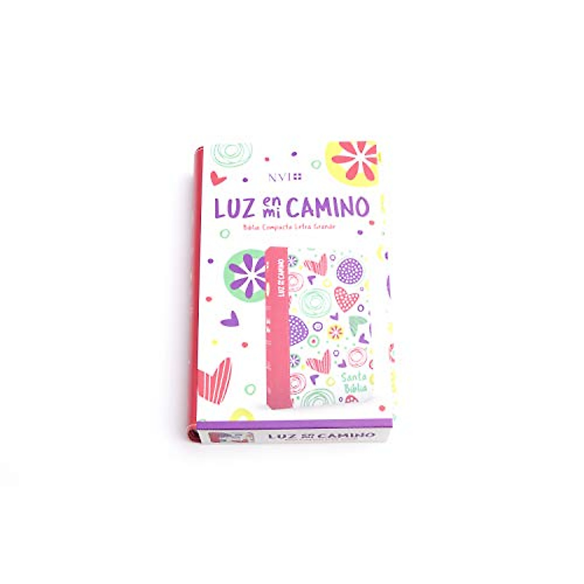NVI Biblia Luz en mi camino corazones, multicolor símil piel (Spanish Edition)