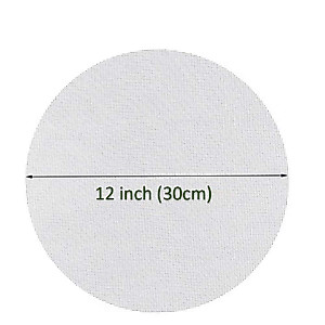 Reusable Silicone Bamboo Steamer Liner 12 inch Round Steamer Mesh Pad for Buns Dumplings Dim Sum, Heat Resisitance&Evenly| Silicone Dumplings Pad, 6 Pack, White, 12''