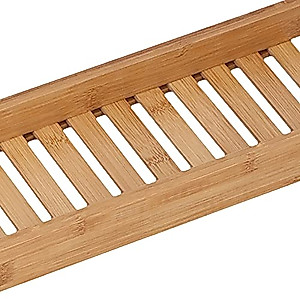 FTVOGUE Bamboo Bathtub Tray This Bath is Perfect for A Simple Bathtub Shelf with Reading Shelf Or Tablet 5.7 Inches * 27.7 Inches,Shelf
