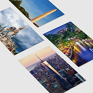 Dear Mapper United States City Landscape Postcards Pack 20pc/Set Postcards From Around The World Greeting Cards for Business World Travel Postcard for Mailing Decor Gift