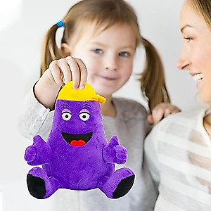 SAJISP Grimace Plush Toy Stuffed Animal Purple M Plushie Doll Toys Gift for Kids Children Grimace Plush 8inch Fans Gift Cute & Soft Stuffed Figure Doll for Kids and Adults