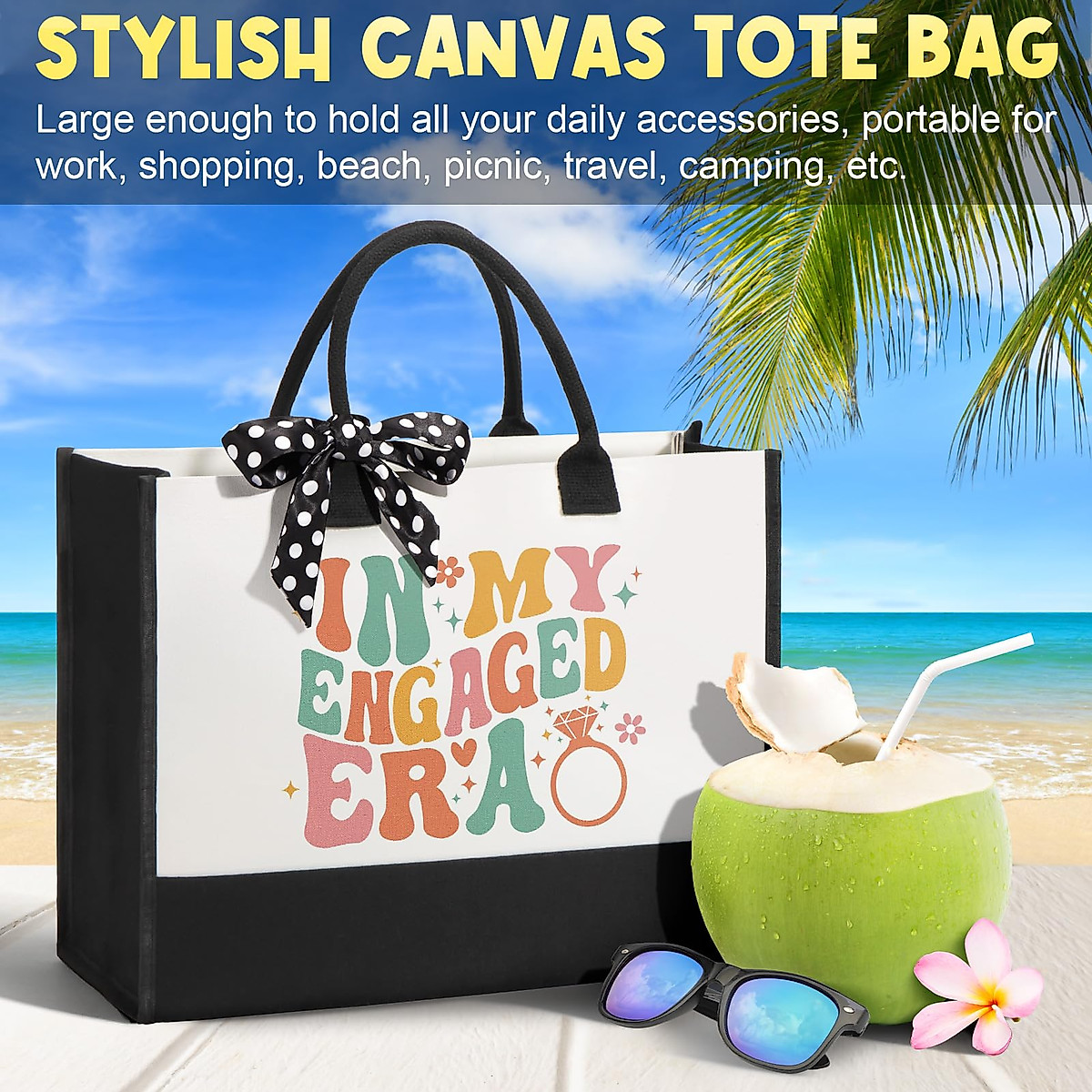 Engagement Gifts for Her Women, Bridal Shower Gifts for Bride to Be, Bachelorette Gifts for Bride Future Mrs, Fiance Gifts for Women Newly Engaged Gifts Engagement Party Gift Basket w/Canvas Tote Bag