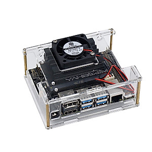 Yahboom Acrylic Case for NVIDIA Jetson Nano Compatible with 4GB (B01 & A02) & 2GB with Cooling Fan and Camera Case