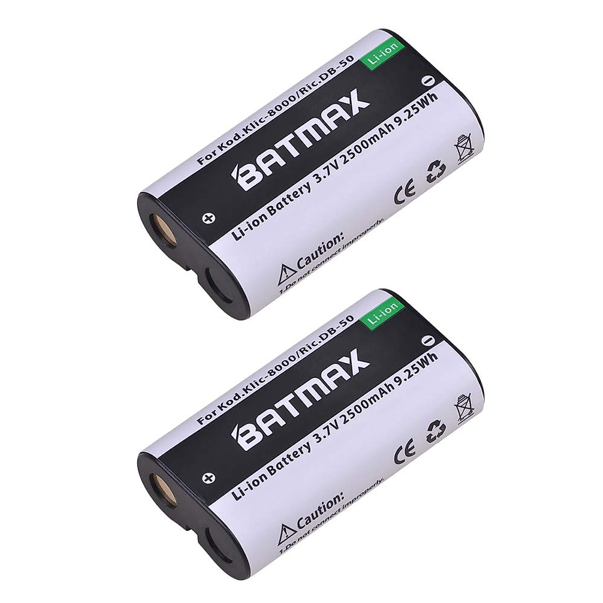 Batmax 2Pcs 2500mAh KLIC-8000 KLIC8000 DB50 Battery + Charger Kits for Kodak Easyshare Zx1 ZxD Z612 Z712 Z812 Z1085 Z1015 Z1012 Z1485 Z8612 is