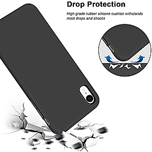 HHUAN Case for Ulefone Note 6 (6.10") with 2 Tempered Glass Screen Protector. Ultra-Thin Black Soft Silicone Anti-Drop Phone Cover, TPU Bumper Shell Case for Ulefone Note 6 - LF22
