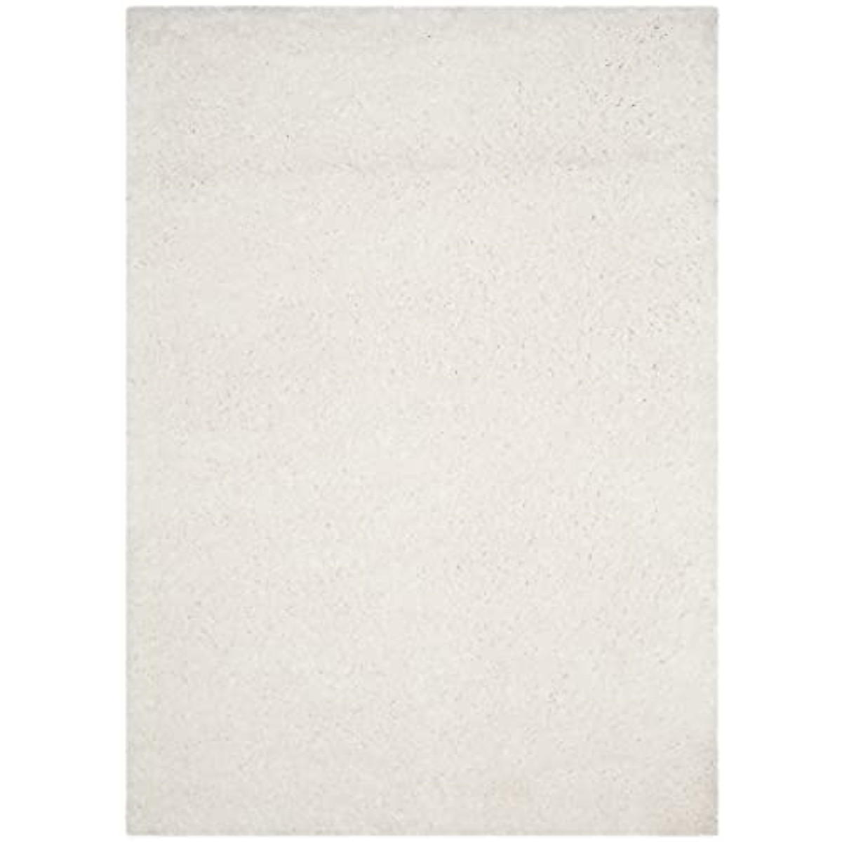 SAFAVIEH Polar Shag Collection 5'1" x 7'6" White PSG800B Solid Glam 3-inch Extra Thick Area Rug