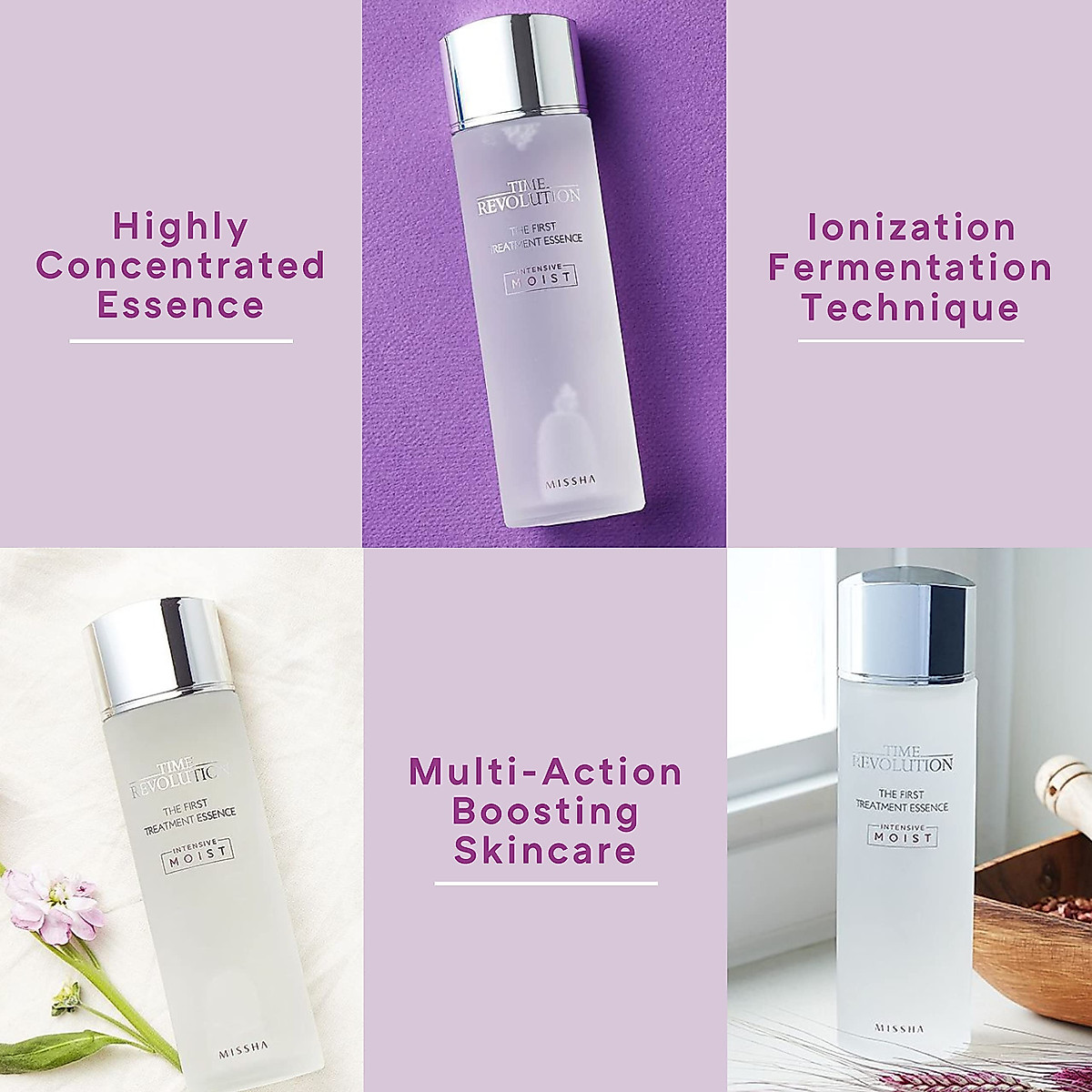 Missha Time Revolution Essence Intensive Moist - K-Beauty Serum for Dry Skin, 150ml