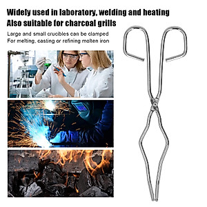 5Pcs Crucible Tongs, Stainless Steel Clamp Pliers Holder Casting Tool Lab Tongs Professional Grade for Metal Casting Gold Melting for Laboratory Industry