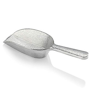 New Star Foodservice 34622 Cast Aluminum Flat Bottom Utility Scoop, 1 oz, Extra Small Size, Silver (Hand Wash Only)