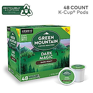 Green Mountain Coffee Roasters Dark Magic, Single-Serve Keurig K-Cup Pods, Dark Roast Coffee, 48 Count