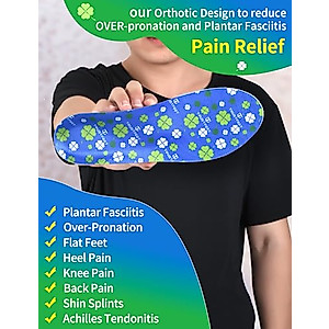 Trustfeet Over-Pronation Orthotic Insoles,Plantar Fasciitis Arch Support Inserts for Foot Pain Relief,Thin Shoe Insoles for Flat Feet,Women Men Everyday Use Insoles for Walking,Standing-M