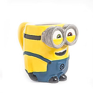 Zak Designs Despicable Collectible Keepsake Tea Hot DrinksBob Unique 3D Sculpted Ceramic Coffee Mug, 1 Count (Pack of 1), Bob the Minion