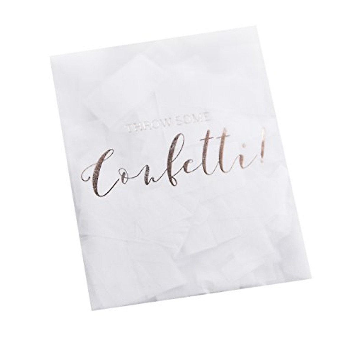 Ginger Ray White & Rose Gold Tissue Paper Confetti Envelope Party or Wedding Confetti Decoration - Beautiful Botanics