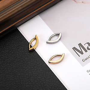 Belly Button Ring Surgical Steel Belly Rings for Women 14G Cliker Belly Piercing Jewelry 3 Pcs Silver Gold Rose Gold