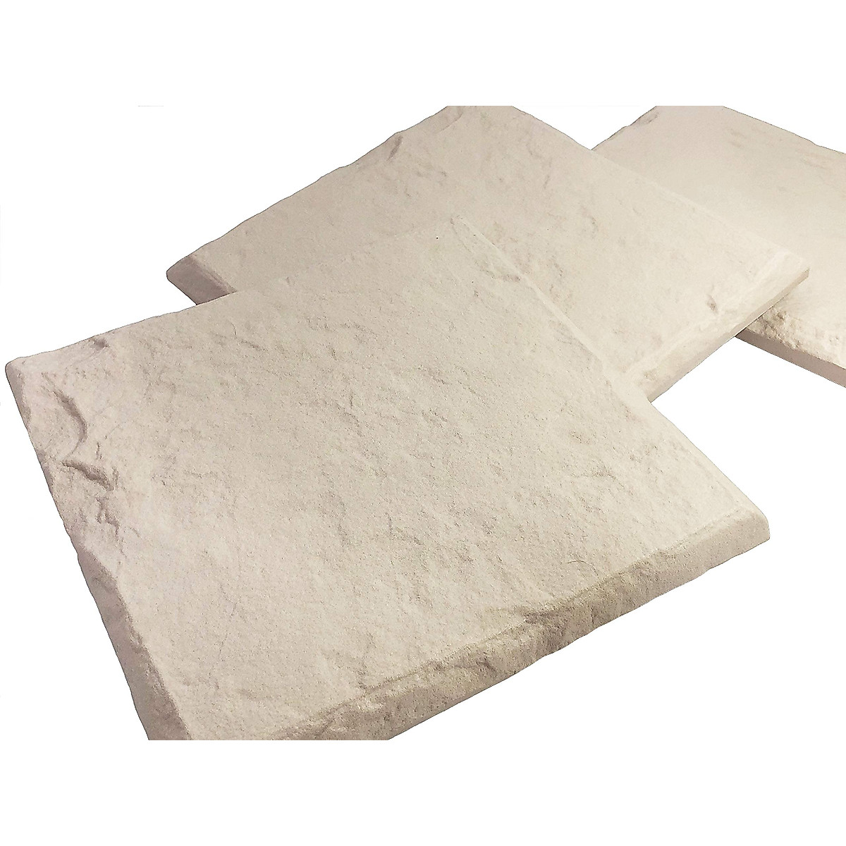 Gardien 15.5” Decorative Stepping Stones That Stake Into The Ground - Decorative Walkway for Outdoor Pathway, Lawn, Yard, Home, or Garden Pathway Pavers - Polyresin Material (8, Beige Limestone)