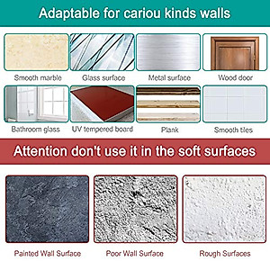 Gartmost These Sticky Wall Hooks are Transparent and Thick, Could Hang 44lbs/20kg Max. They are Waterproof, Oilproof and Seamless, Suitable for Kitchens, Restrooms, Bathrooms and More