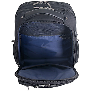 Kenneth Cole REACTION ProTec Travel Laptop 17" Computer Bag for Men & Women Casual Work/School/College Bookbag Day Pack, Black Business Backpack