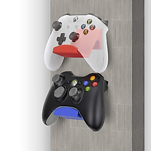 BRAINWAVZ [EOL] Game Controller Wall Mount Stand Holder (2 Pack) for Xbox ONE Switch PS4 STEAM PC Nintendo, Universal Game Controller Accessories - Red & Blue [EOL]
