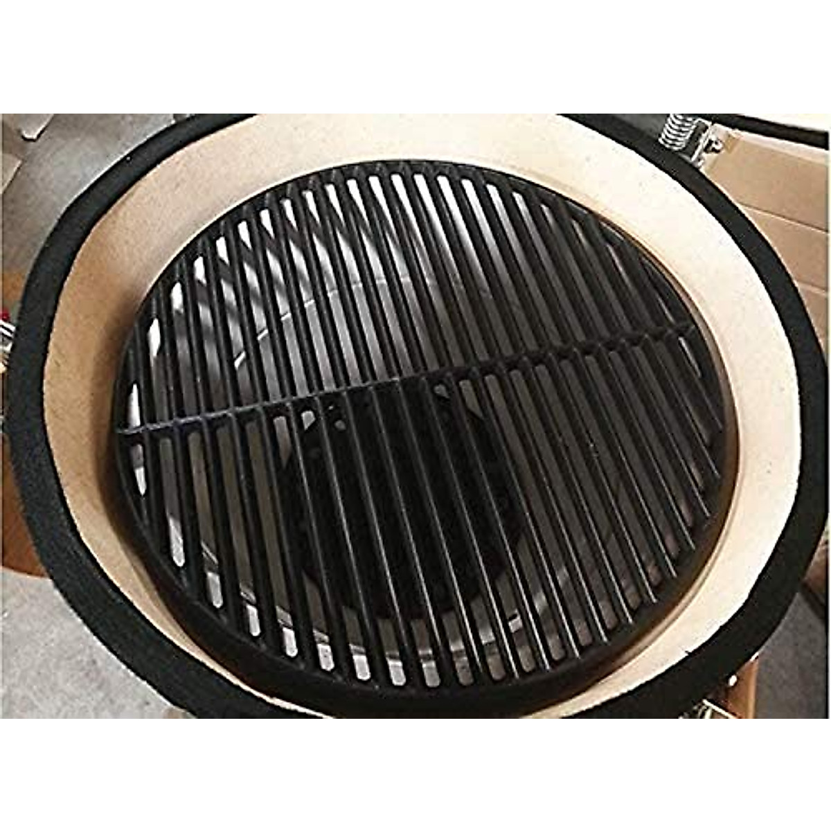 18 3/16" Grill Grate for Big Green Egg Grate, Large Egg, Vision Grill Parts B-11N1A1-Y2A, C4F1F1SB, VGKSS-CC2, 5-CR4C101 & Other 18" Kamado Grills, for Matte Cast Iron Big Green Egg Large Accessory