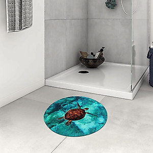 buxvhre Custom Round Floor Mat Personalized Bath Mat Add Your Photo Text Non-Slip Bath Rug Door Mat for Home Kitchen Bedroom Office Garden