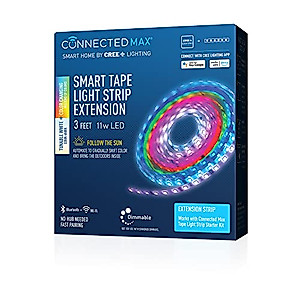 Cree Connected Max Smart Tape Light Extension Kit, Color Changing Tape Light Kit, 11W, Tunable White 2200K-6500K, 1 Pack