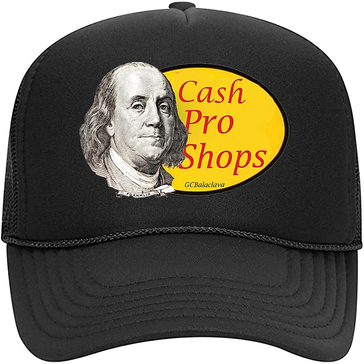 Cash Pro Shops Men's Trucker Hat Mesh Cap - Premium Low Crown - One Size Fits All Snapback Closure - Great for Hunting & Fishing (Black)