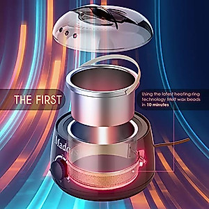 Madors Waxing Kit for Women Heating Ring Wax Warmer for Hair Removal Intelligent Temperature Control Wax Machine with Hard Wax Beads