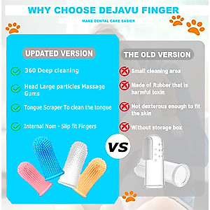Generic Dog Tooth Brush, Dog Tooth Brushing Kit, Cat Toothbrush, Pet Brushing Kit,Dog Teeth Cleaner Keep Your Pet's Smile Bright with Our Premium Dental Care Tool Dog Finger Tootthbrush Silicon