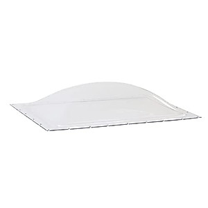 SCT RV Skylight Bundle - Clear Outer Dome 14" x 22", Flange 17" x 25" and Inner Dome with Window 14" x 22" + Dicor 501LSW-1 Lap Sealant