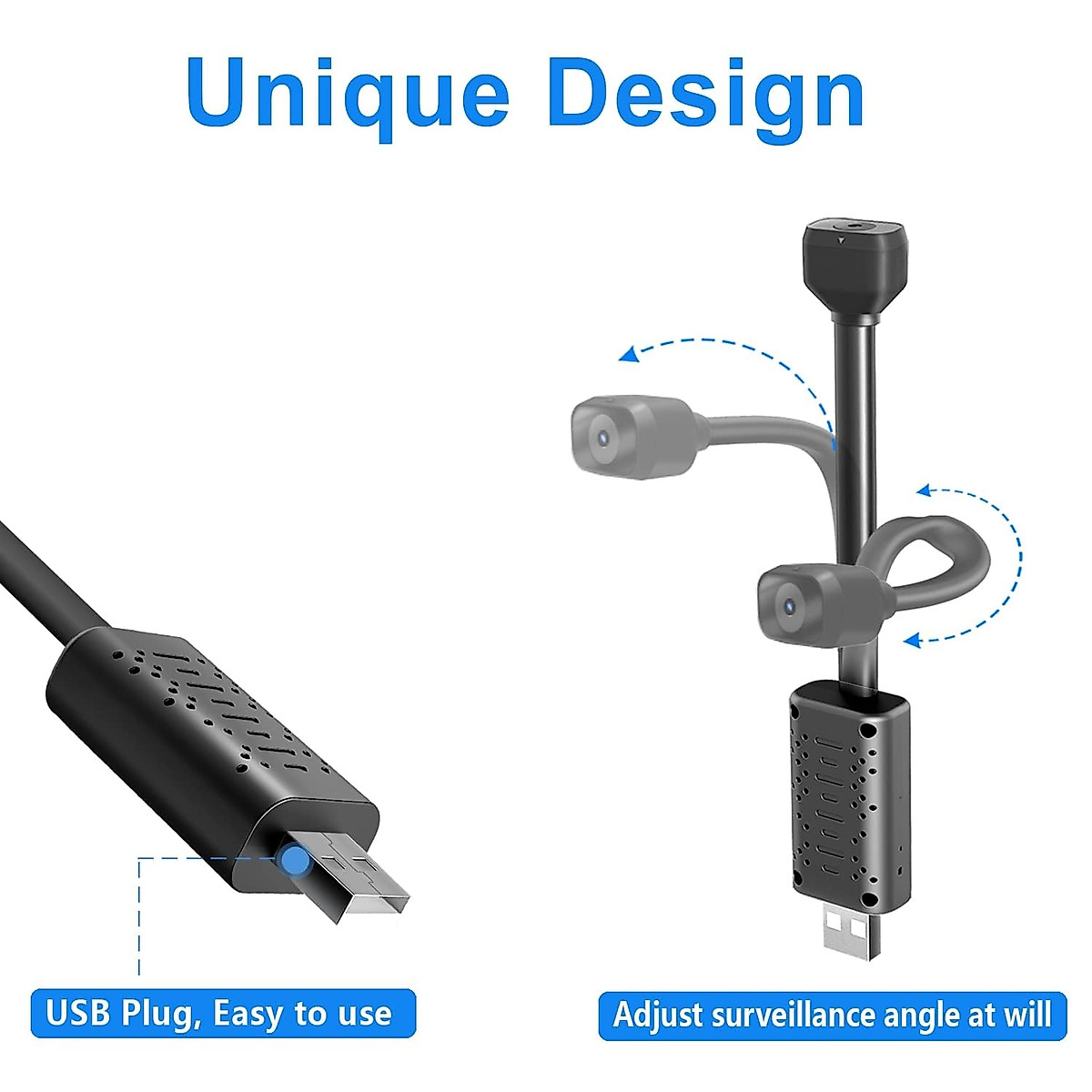 [Upgraded Night Vision] Smallest Wireless WiFi Camera,HD1080P USB Hidden Camera,Video Recording Live Feed,Hidden Spy Cam Nanny Camera/No Light Night Vision/Motion Activated Alarm(Upgraded Phone APP