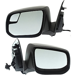 Kool Vue Driver & Passenger Side Power Non-Heated Mirrors for Chevrolet Colorado GMC Canyon 2015-2017 Without Blind Spot Monitor Paintable