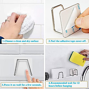 Sunmeyke Waterproof Adhesive Sponge Holder for Kitchen Sink, Never Rust Stainless Steel Silvery(2 Packs), Minimal Size Save Sink Space